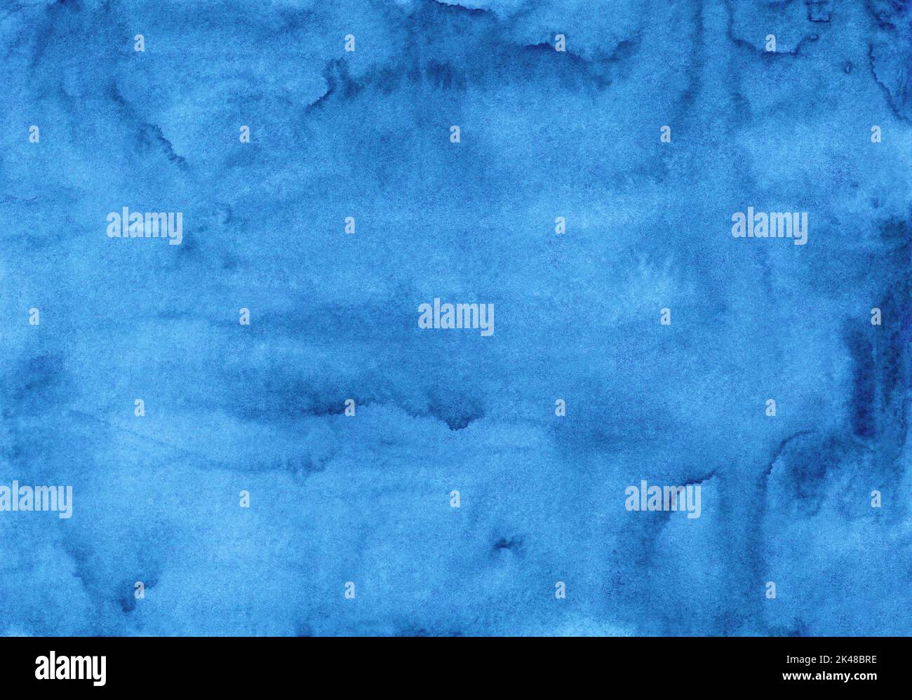 Watercolor watery blue background texture. Hand painted watercolour ...