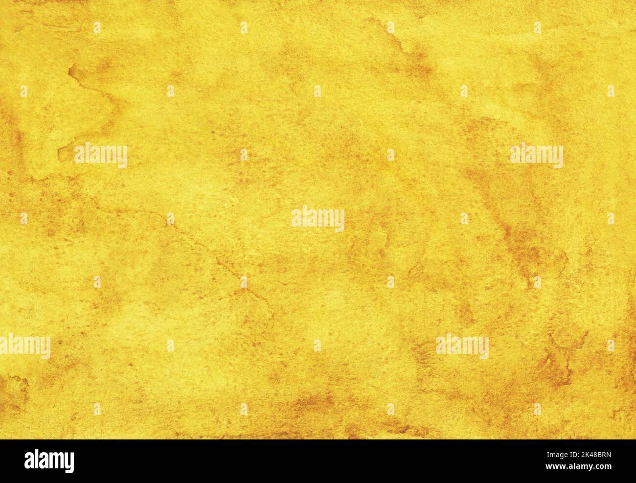 Watercolor golden yellow background painting. Watercolour sandy ...