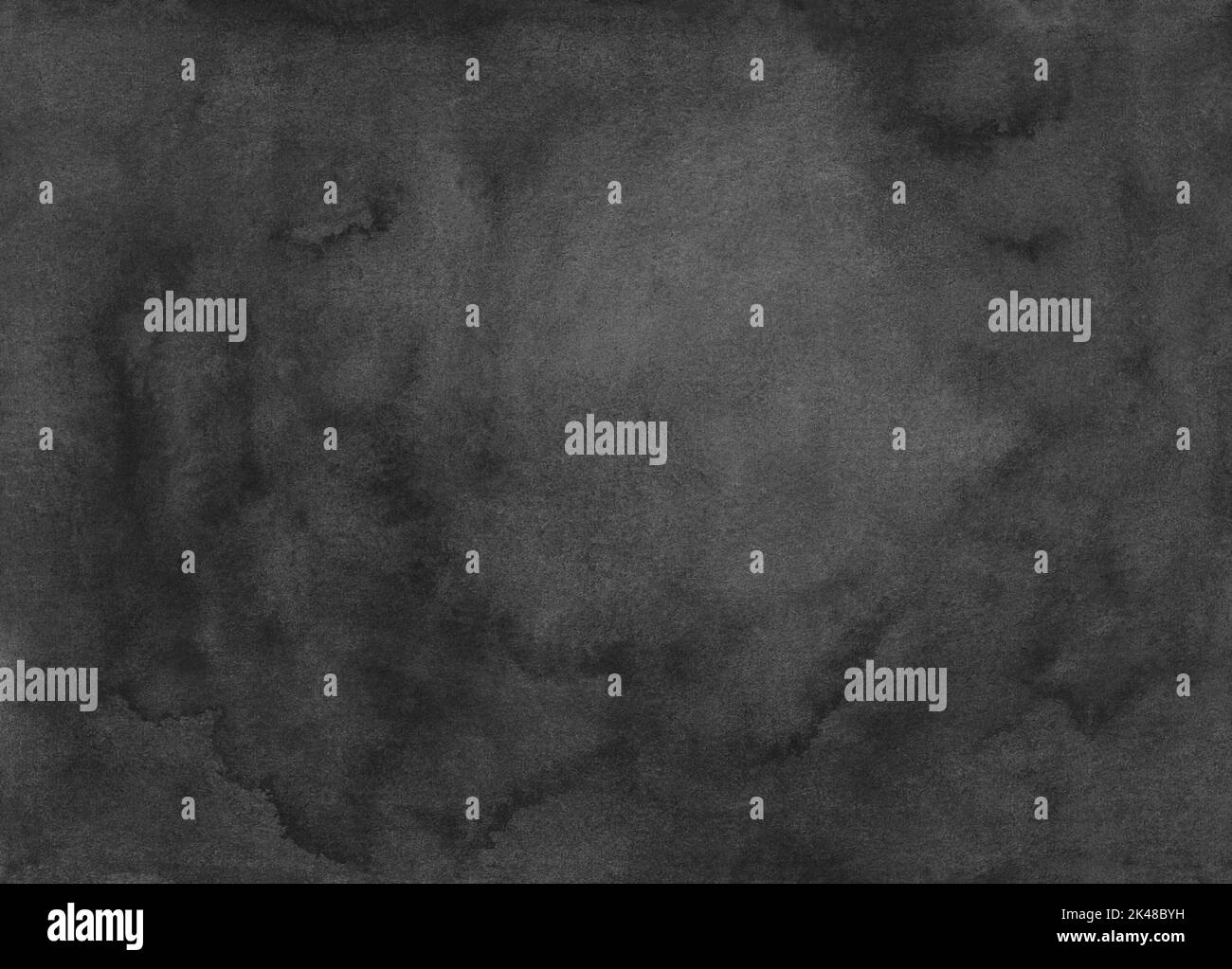 Watercolor black background painting. Deep black and white vintage ...