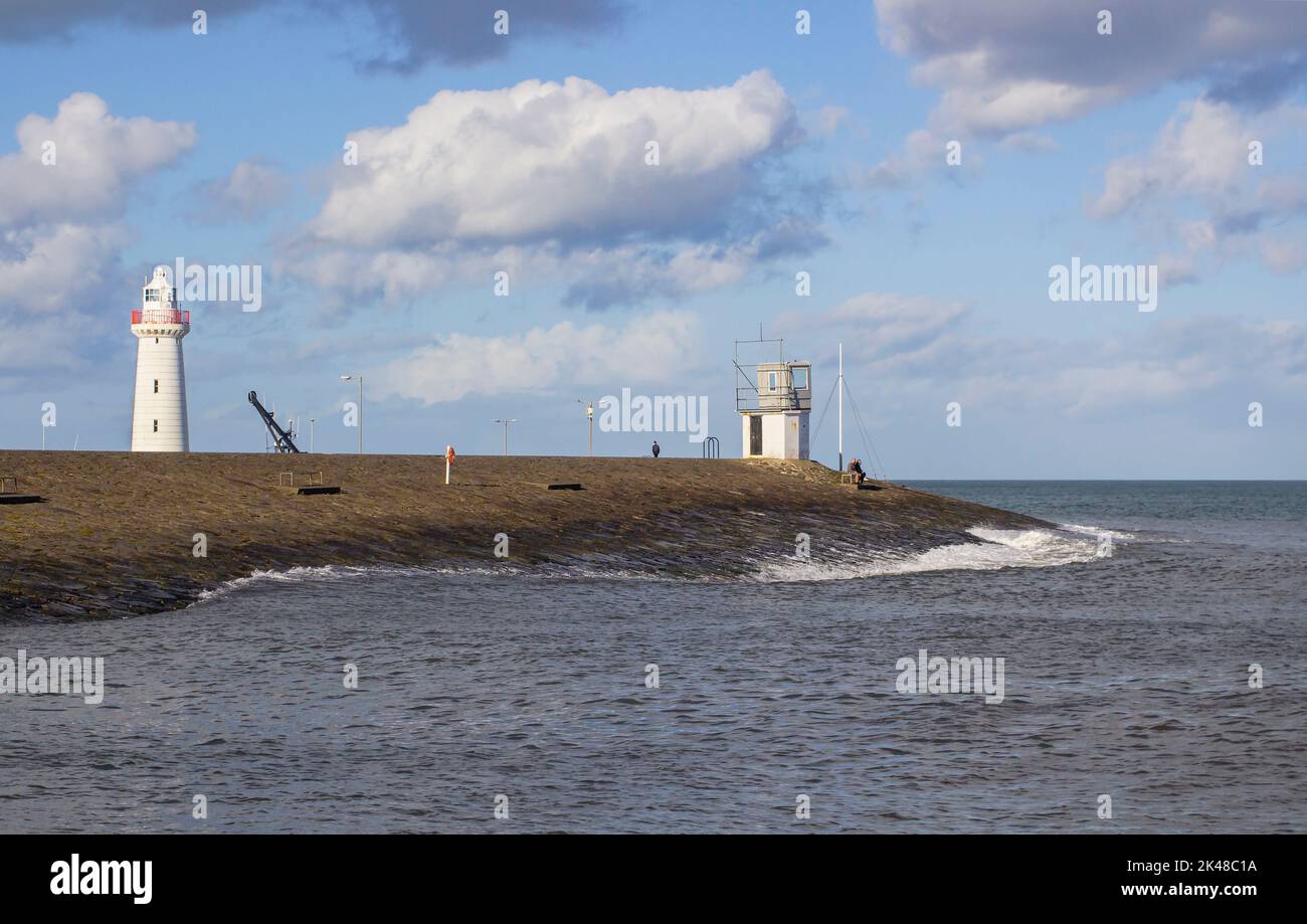 30 September 2022 Donaghadee Harbour, Northern Ireland in the soft ...