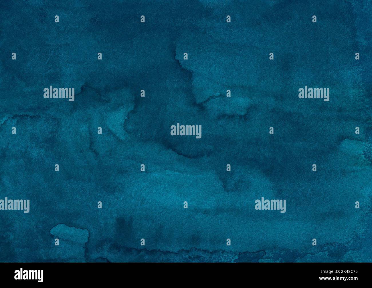 Watercolor deep peacock blue old background. Artistic teal blue-green ...