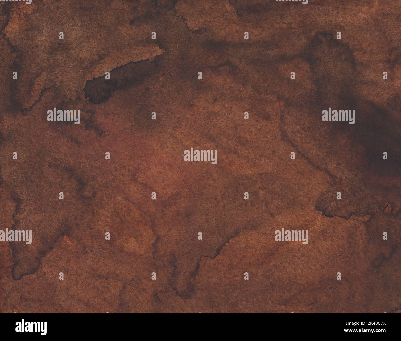 Watercolor dark brown background texture. Old grunge cinnamon brown ...