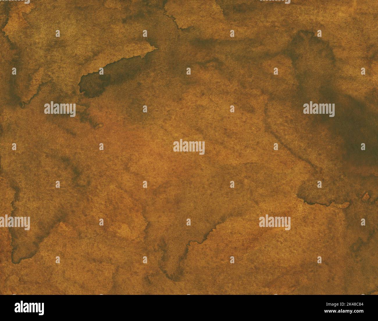 Watercolor old bronze color background painting, antique texture ...