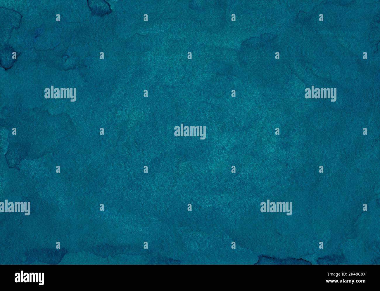 Watercolor deep peacock blue old background texture. Hand painted dark ...