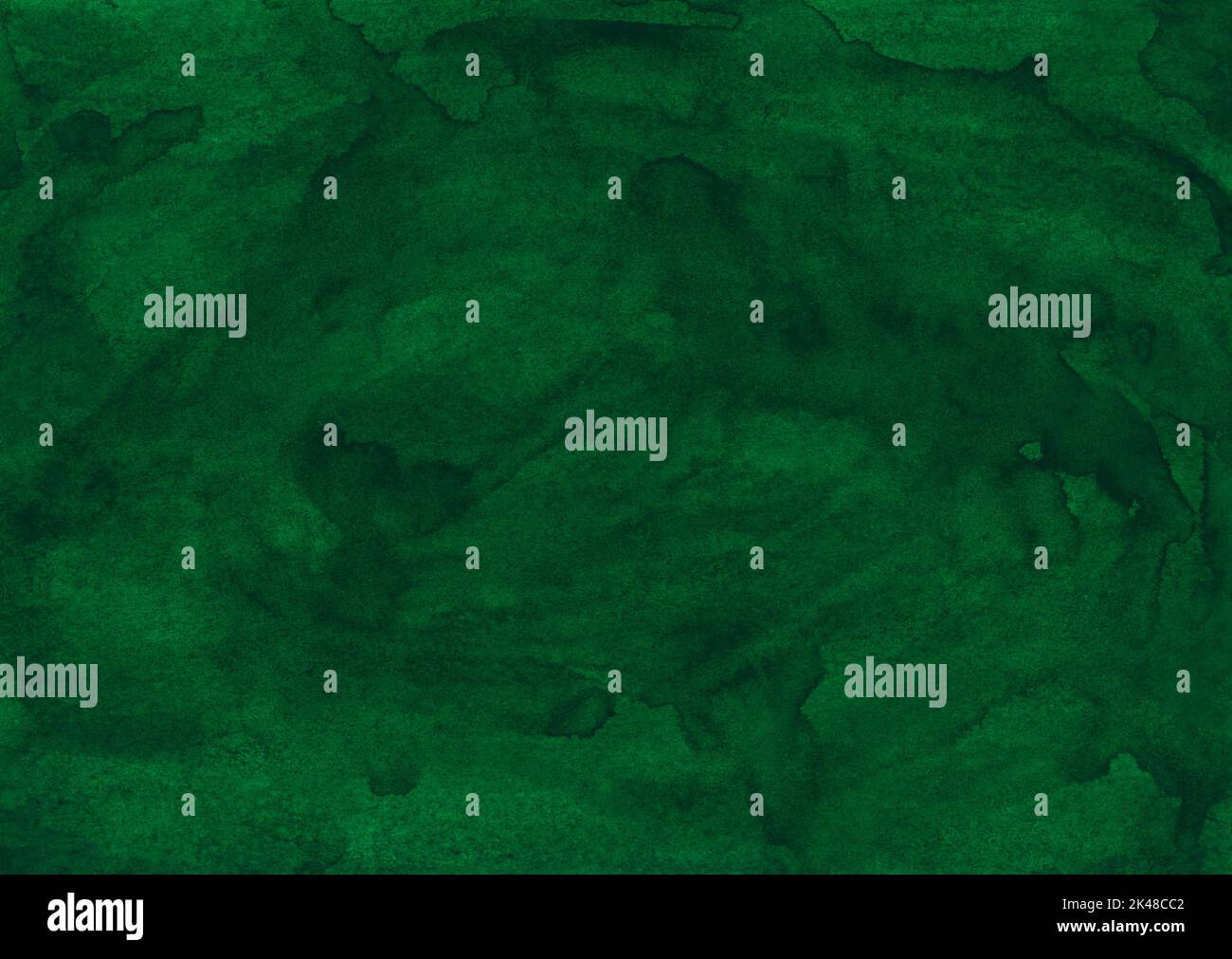 Watercolor dark green background painting. Aquarelle deep grass green ...