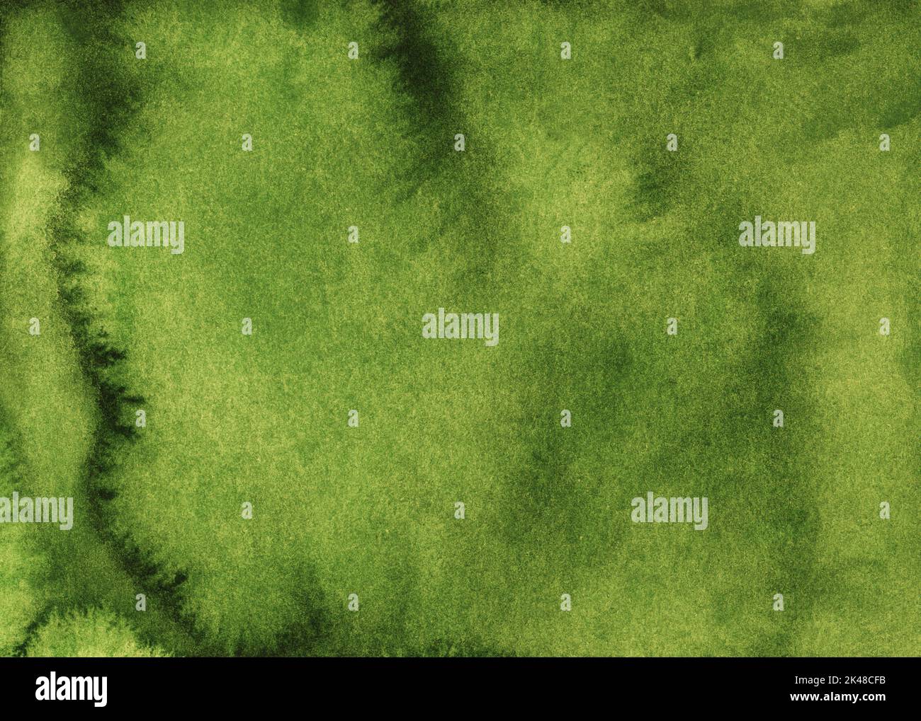 Watercolor old mustard green color background painting. Hand painted ...