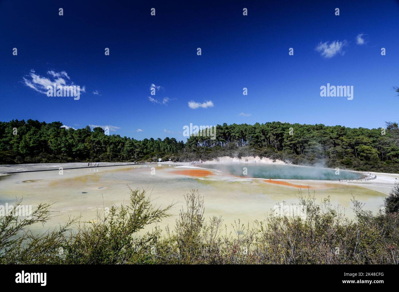 Artist Palette - overflowing water from the nearby Champagne Pool is ...
