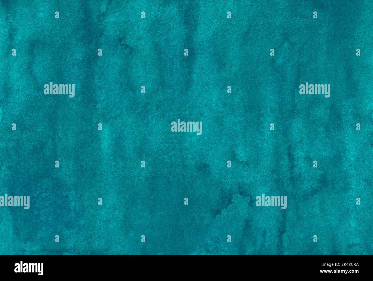 Watercolor deep turquoise background painting texture. Vintage hand ...