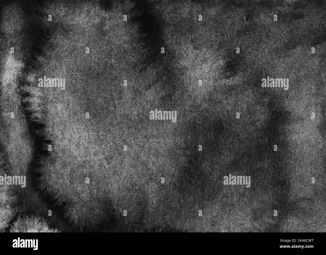Watercolor old black and white background. Dark gray watercolour ...