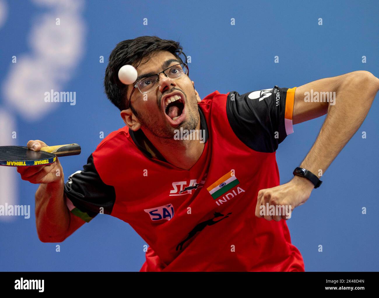 CHENGDU, CHINA - OCTOBER 1, 2022 - India's Manush Utpalbhai Shah in ...