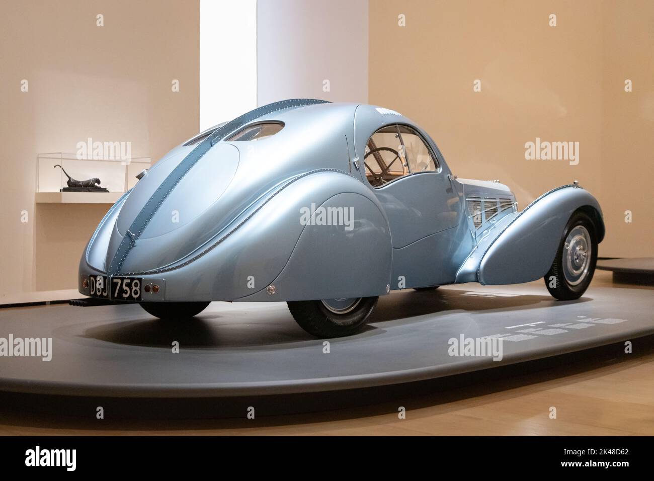 BILBAO, SPAIN-SEPTEMBER 10, 2022: 1936 Bugatti Type 57SC Atlantic (Rear ...