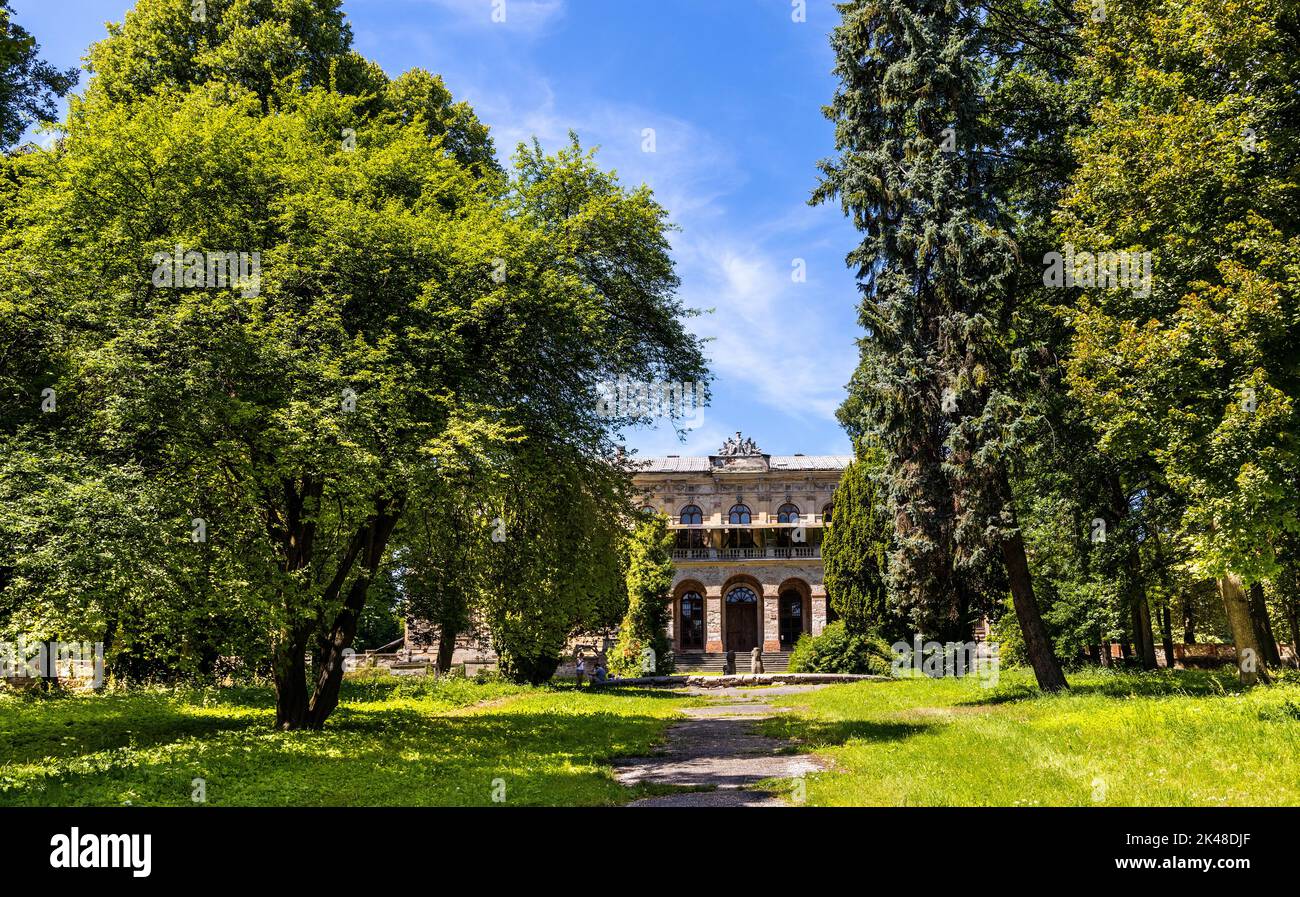 Pilica, Poland - July 25, 2022: Ruined renaissance and baroque historic ...