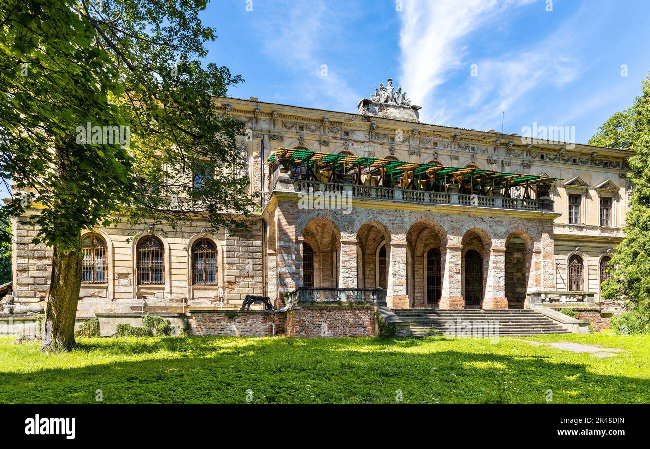 Pilica, Poland - July 25, 2022: Ruined renaissance and baroque historic ...