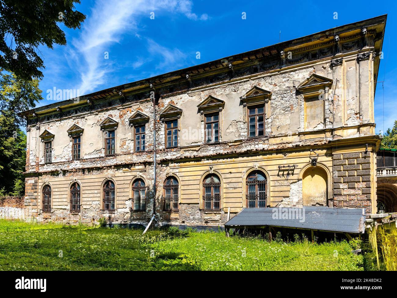 Pilica, Poland - July 25, 2022: Ruined renaissance and baroque historic ...