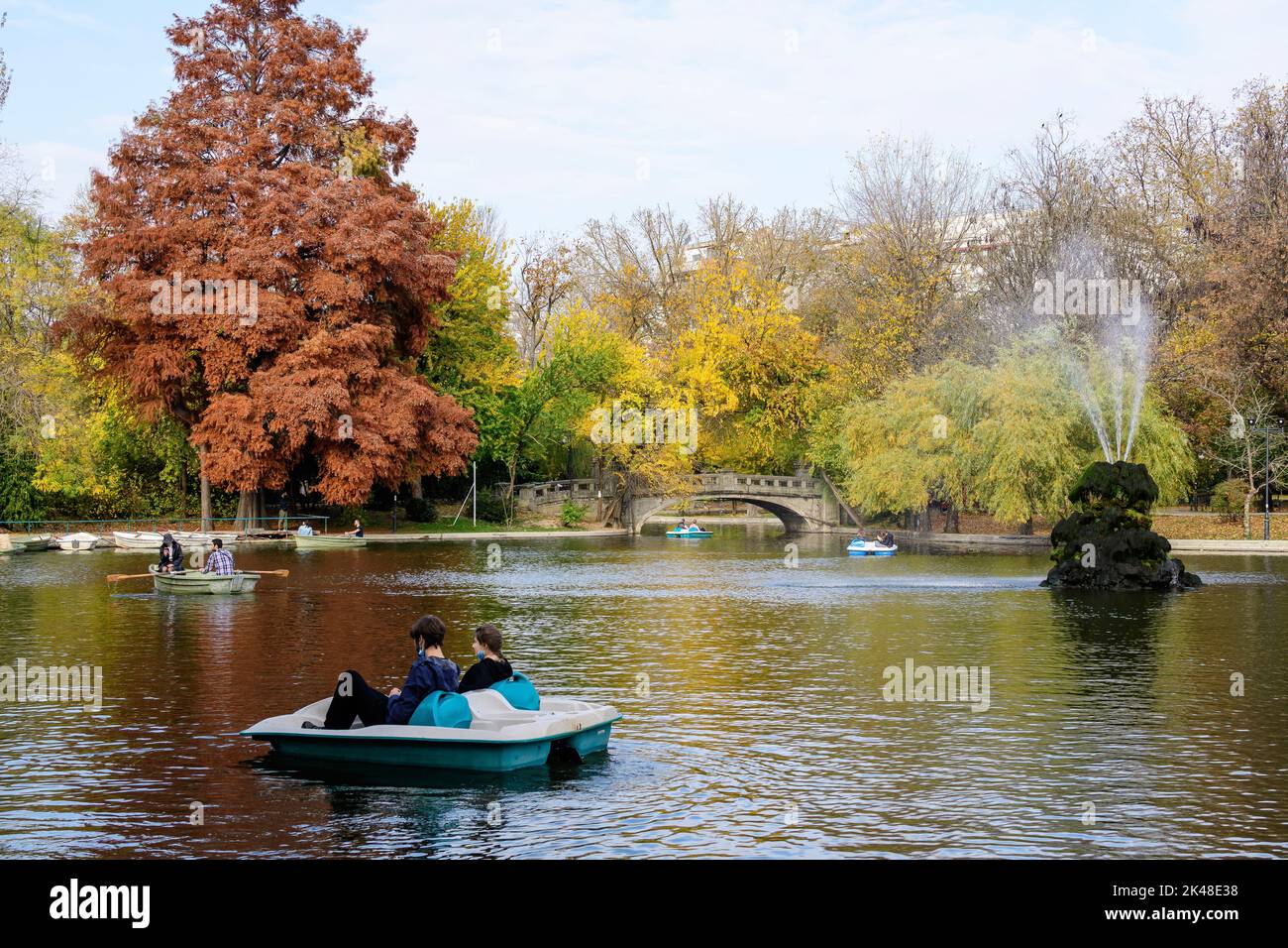 Bucharest, Romania, 6 November 2021: Vivid green landscape with old ...
