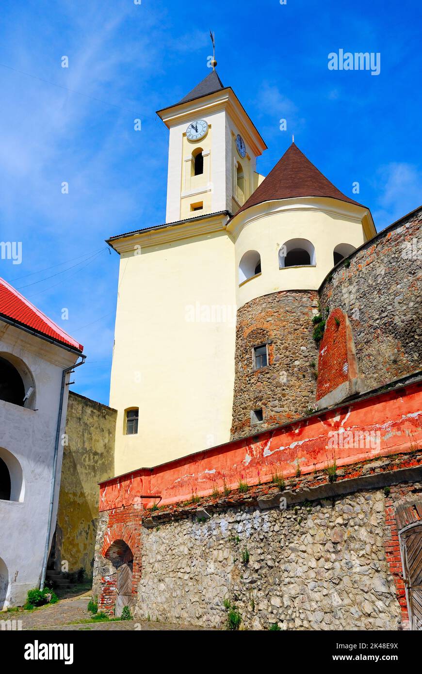 Old medieval castle with towers Stock Photo - Alamy