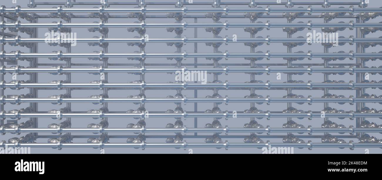 industrial background with metal structures from pipes. 3d rendering Stock Photo - Alamy