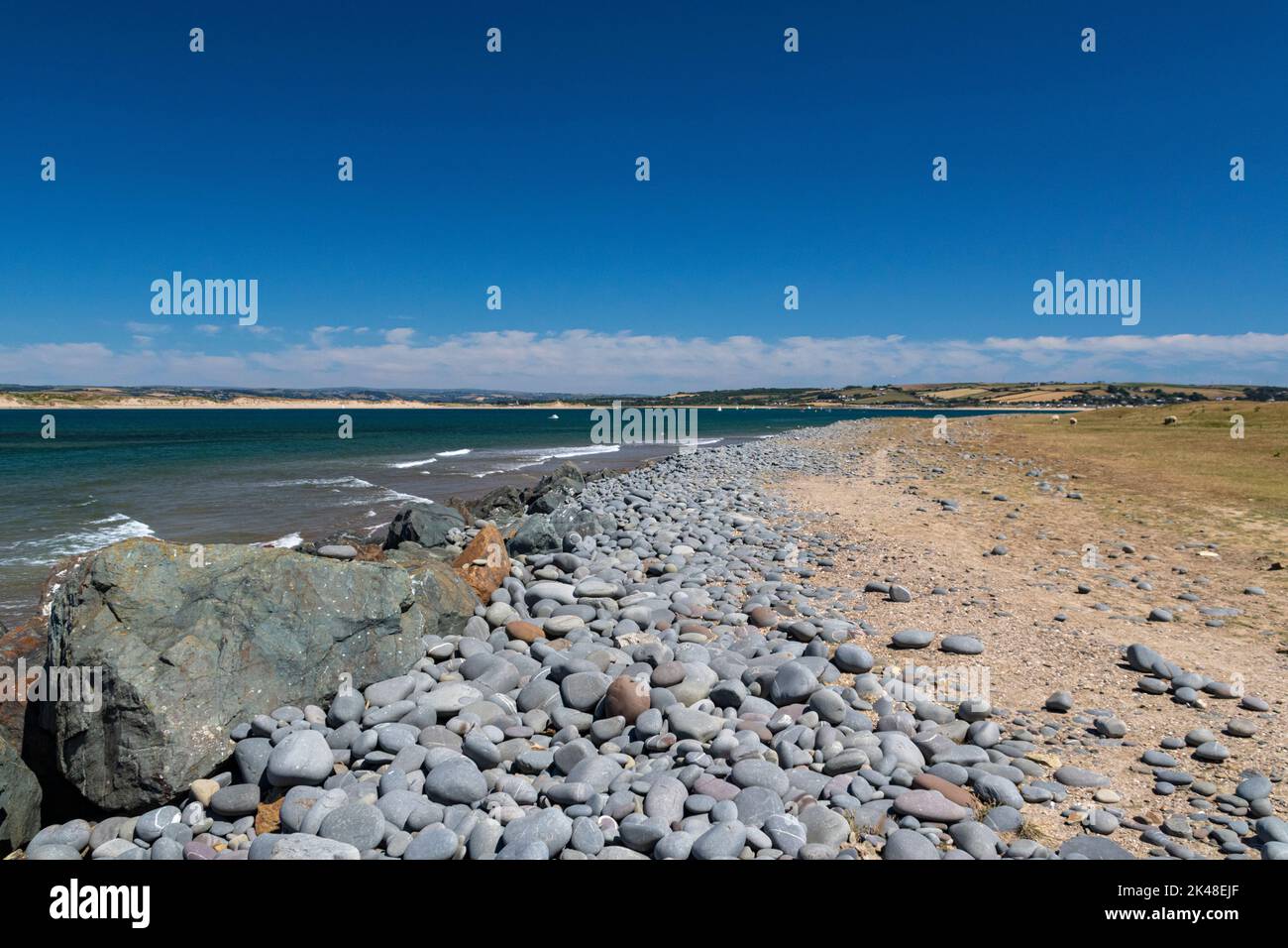 Colourful Landscape View Looking Inland and Up the Taw Torridge Estuary ...