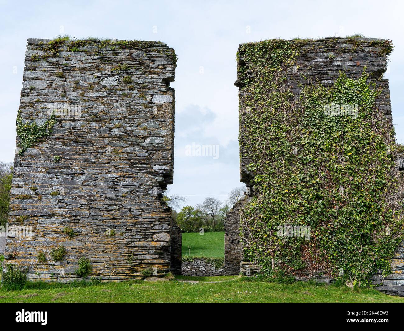 The ruins of an building. Ancient European architecture. The ruins of ...