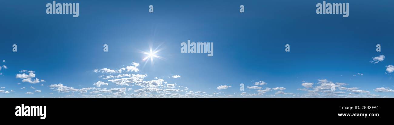 seamless clear blue sky hdri 360 panorama view with zenith and ...