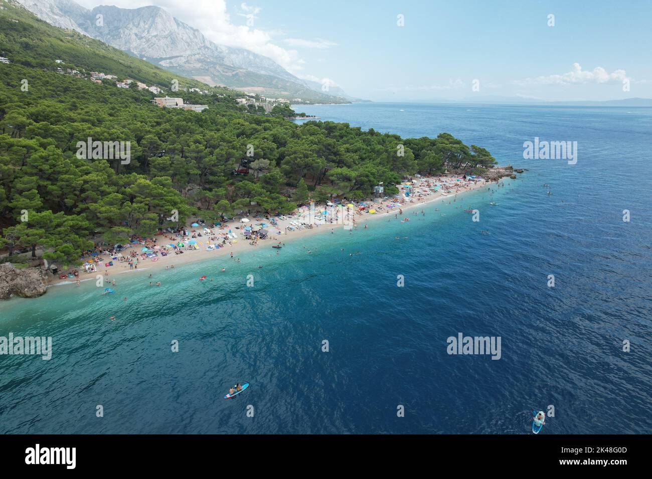 Punta Rata, Brela, Croatia. As seen from Drone Stock Photo - Alamy