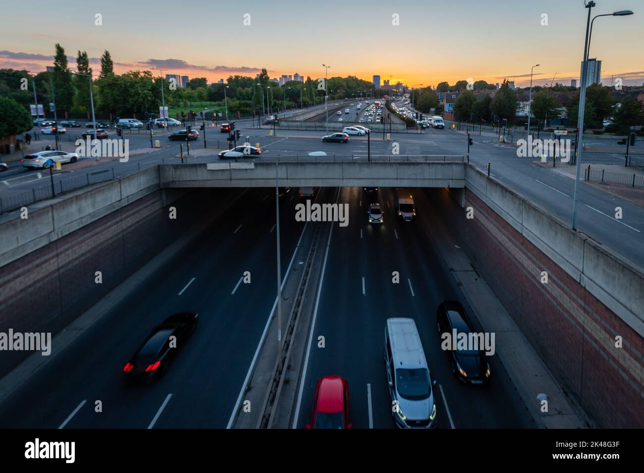 Cars on the A13, London Stock Photo - Alamy