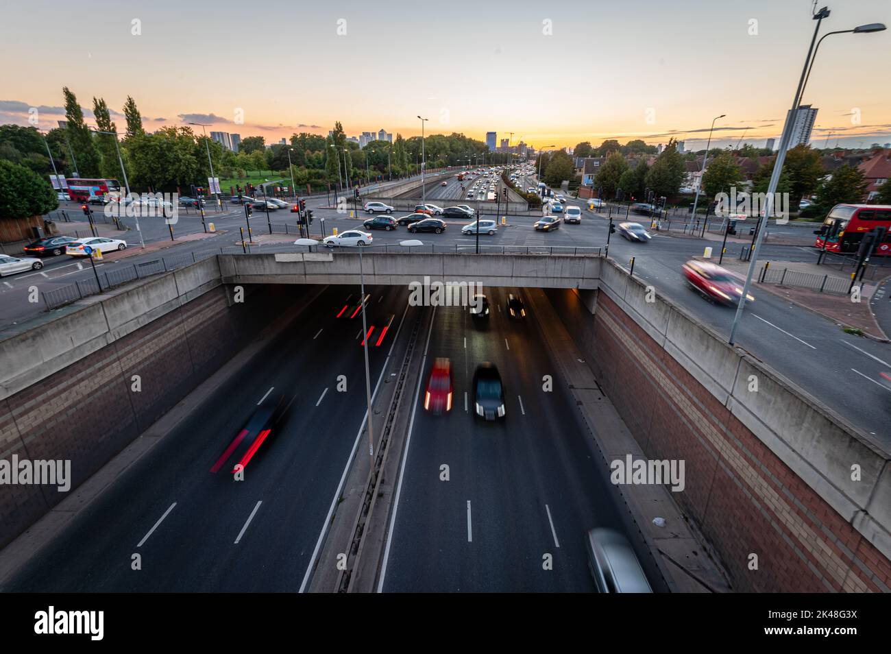 Cars on the A13, London Stock Photo - Alamy