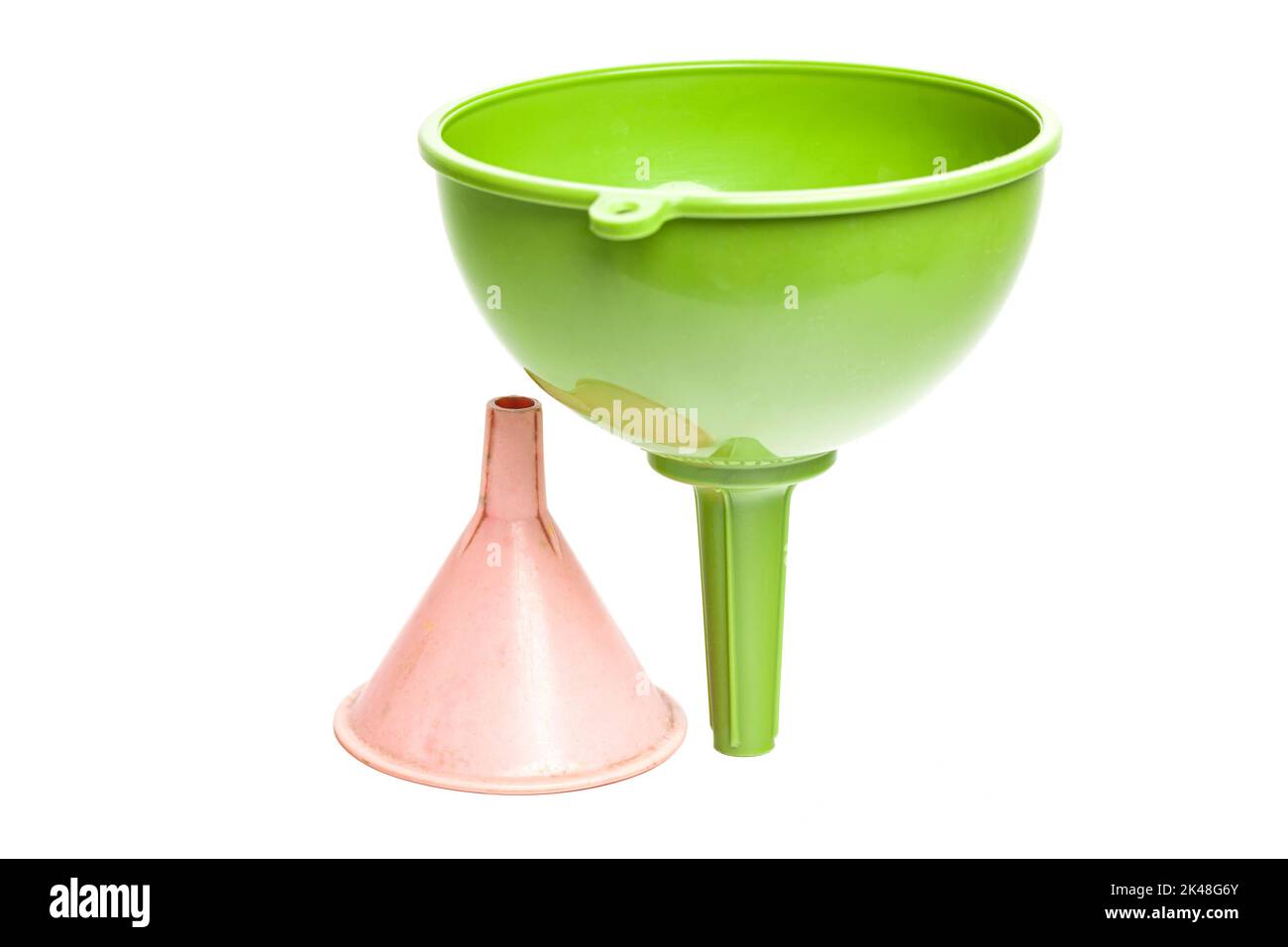plastic funnels isolated on white Stock Photo - Alamy