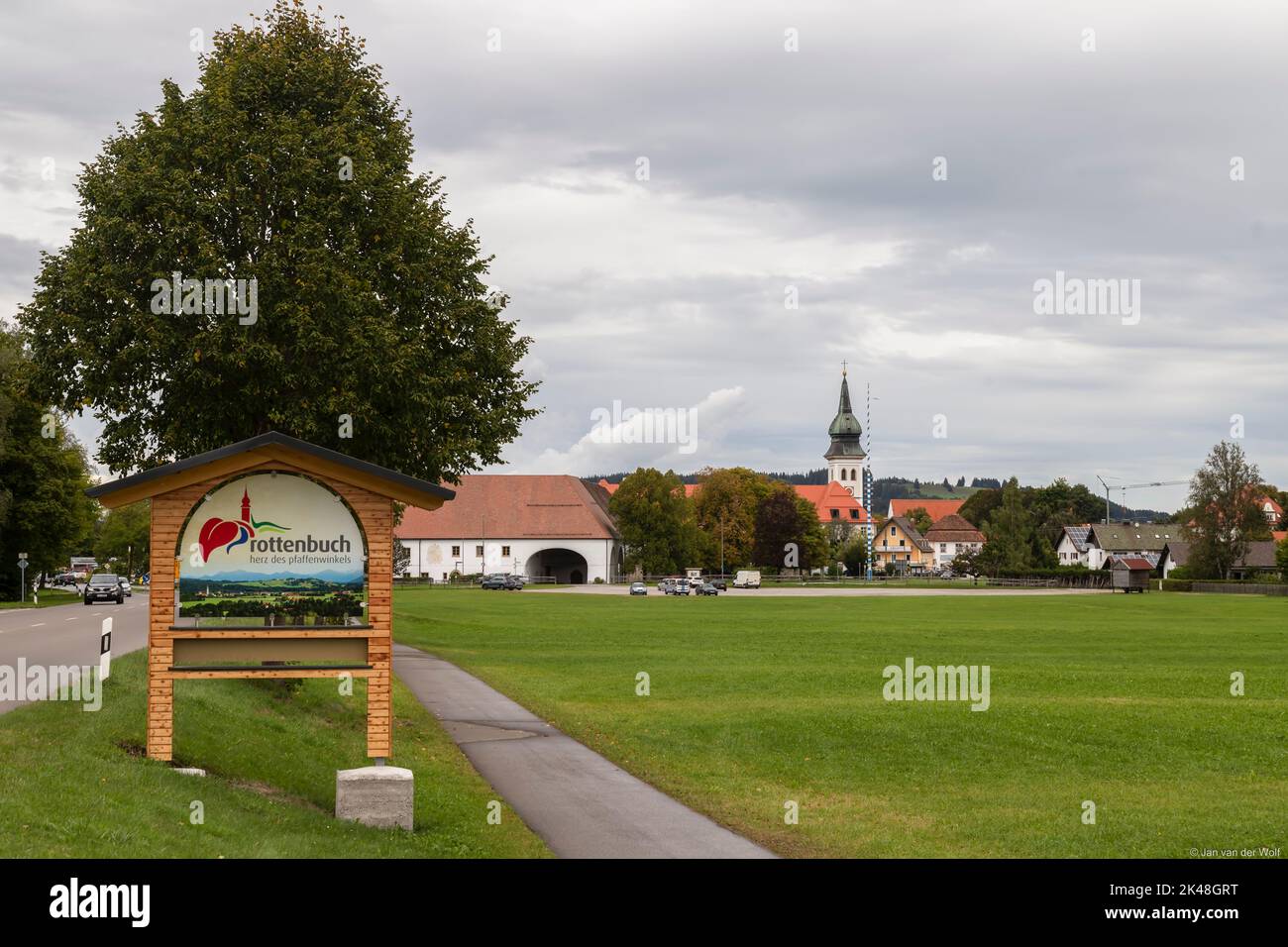 Cityscape on the picturesque town of Rottenbuch, Germany Stock Photo ...