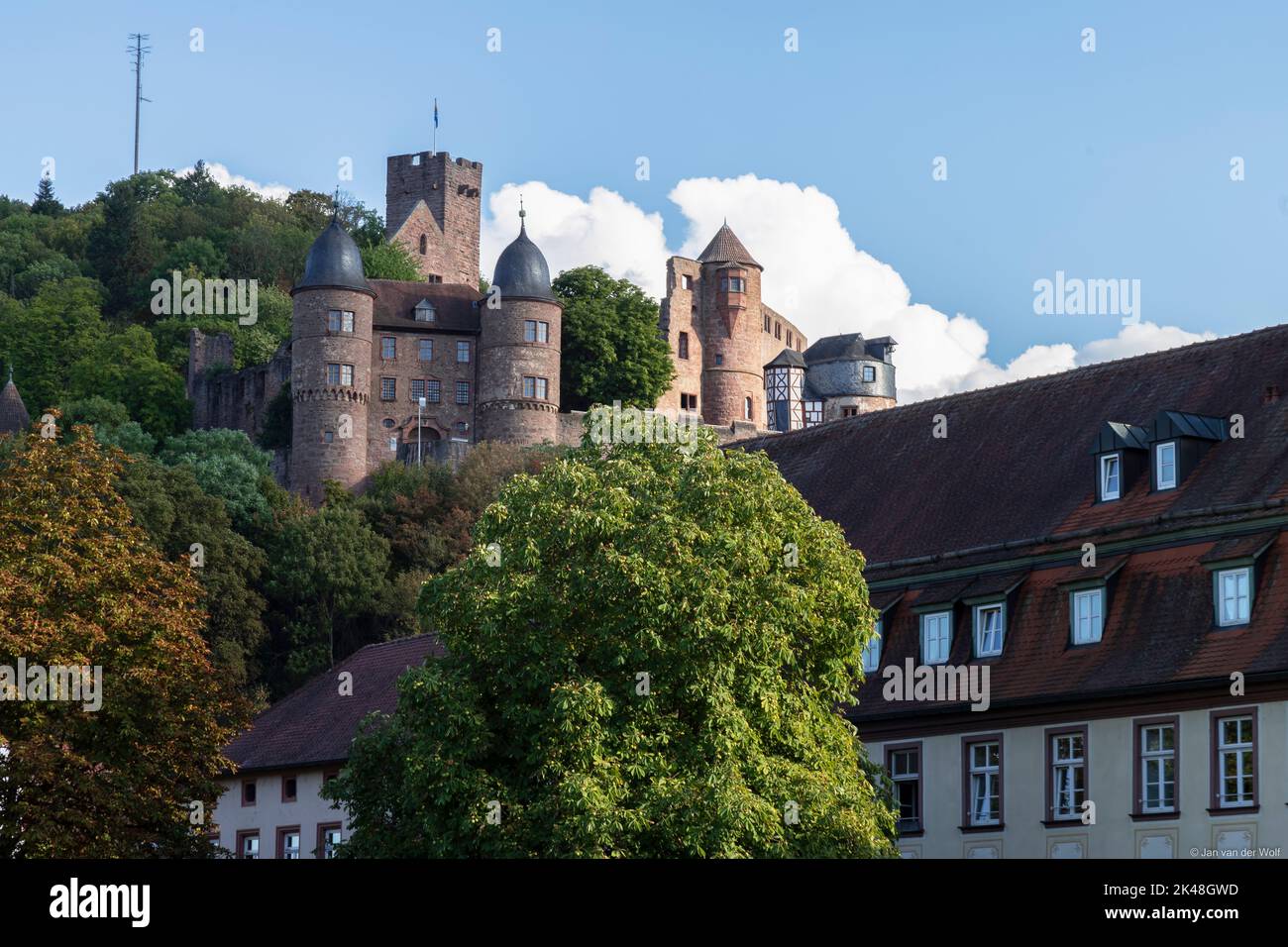 Castle in Wertheim Am Main, along the River Main; Germany Stock Photo ...