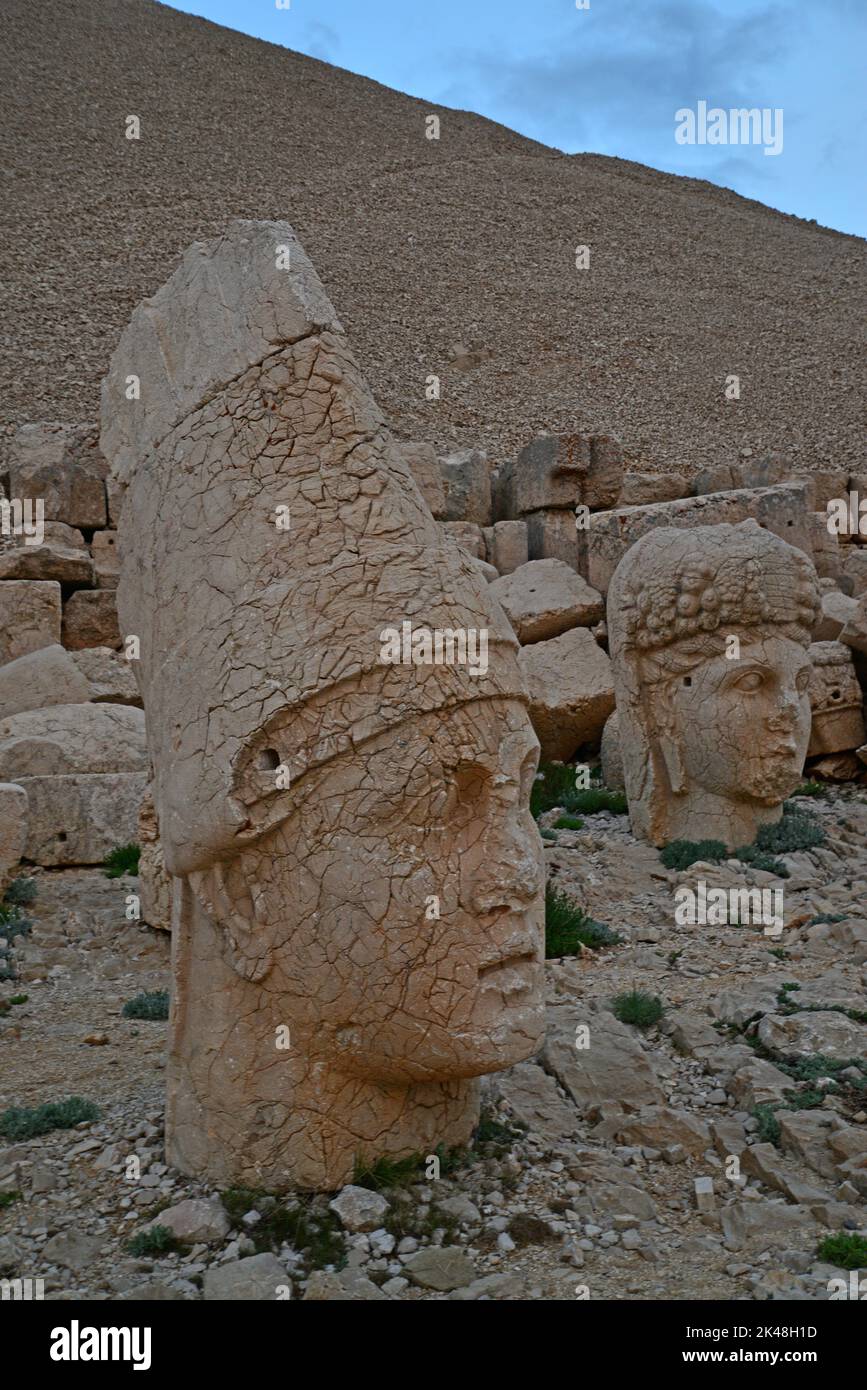 Nemrut Ancient City is an area where ancient temples and statues are ...