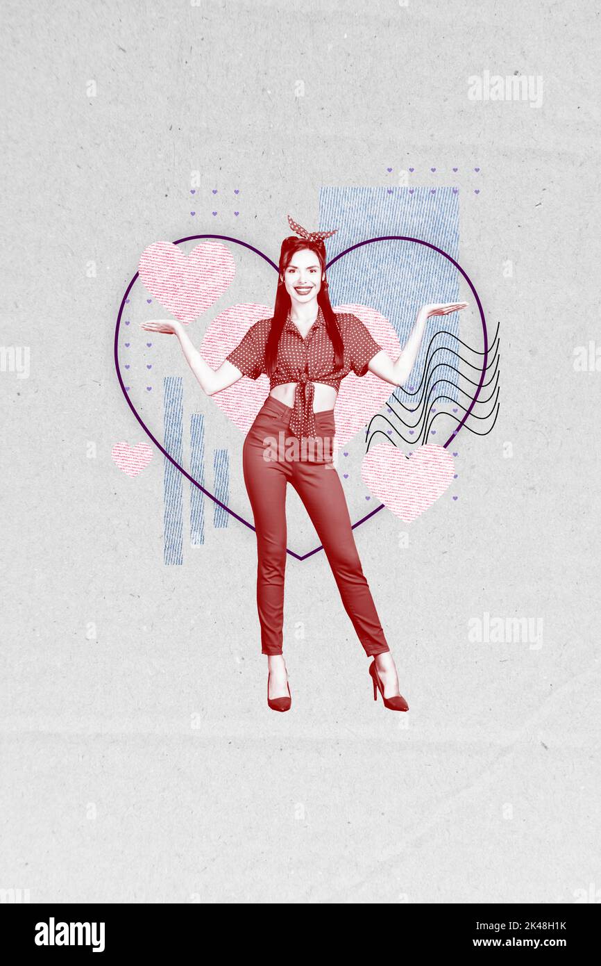 Photo sketch graphics artwork picture of charming smiling happy lady ...