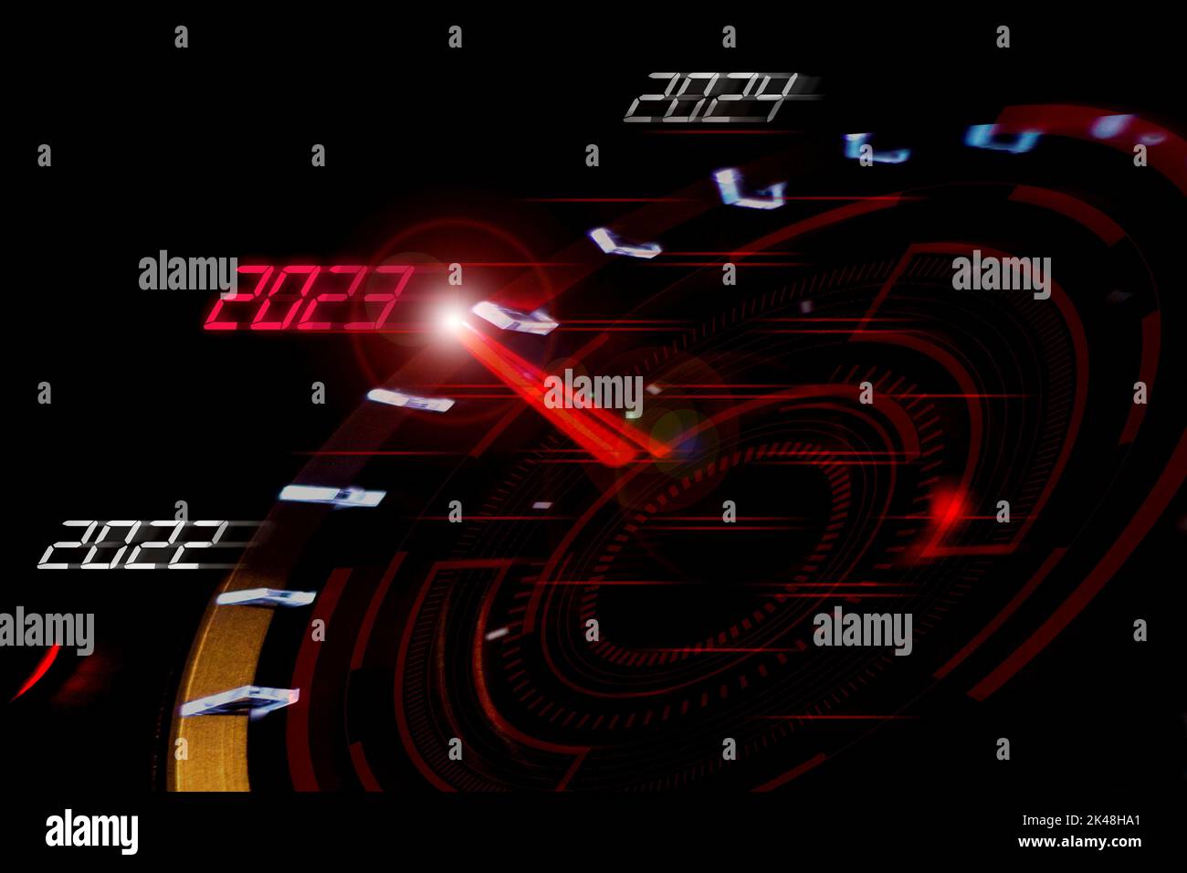 2023,New Year Countdown Concept Car speedometer, year 2023 Stock Photo ...
