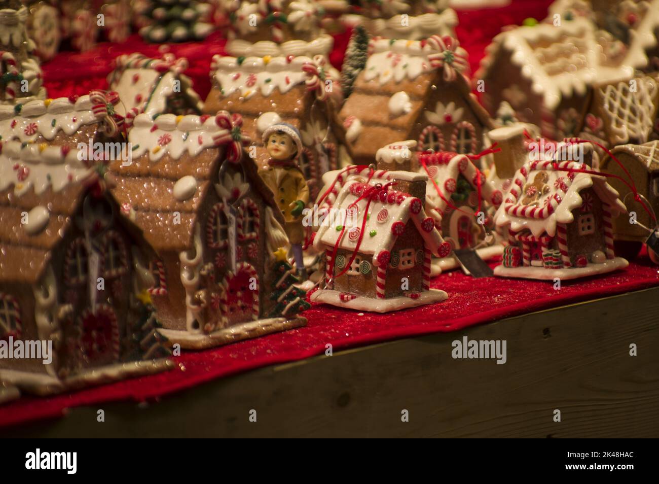 Advent Bazaar Stalls with glass, wooden, ceramic christmas souvenirs in ...
