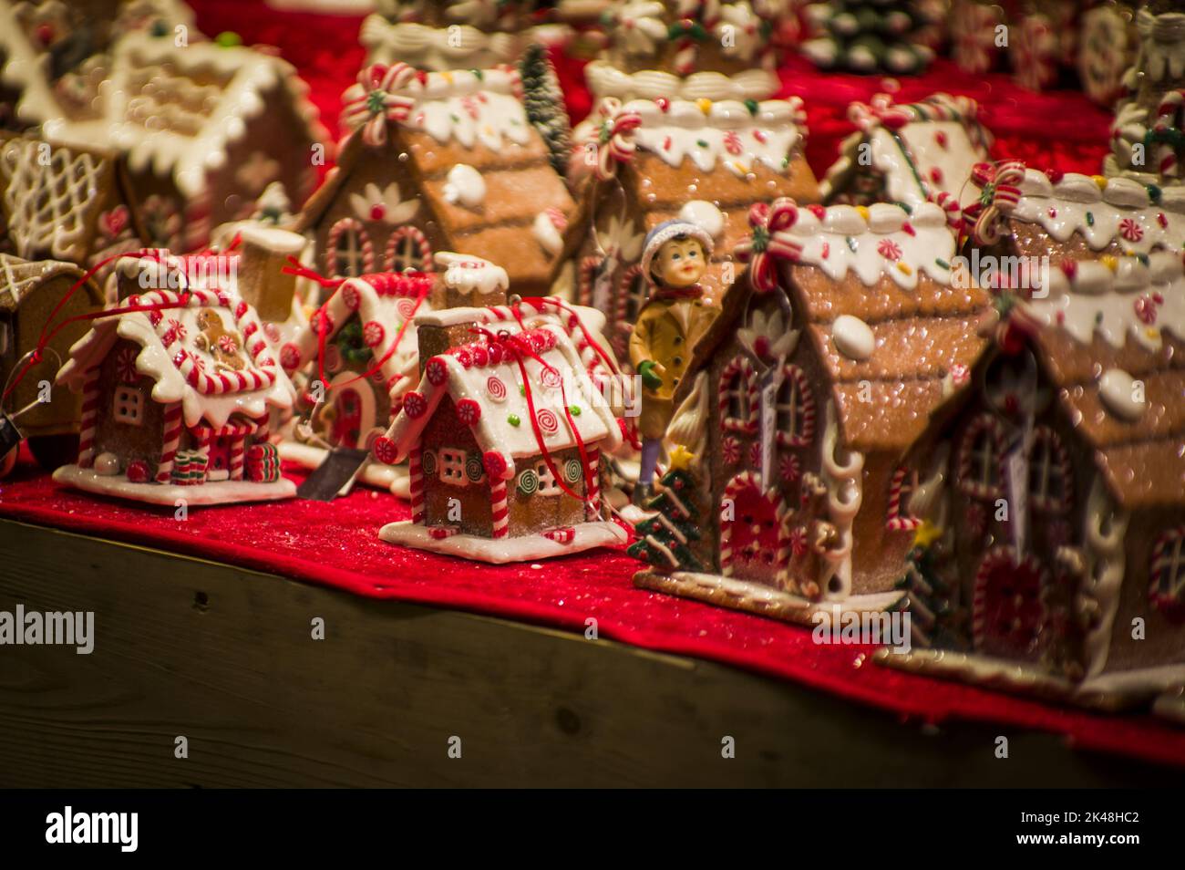 Advent Bazaar Stalls with glass, wooden, ceramic christmas souvenirs in ...