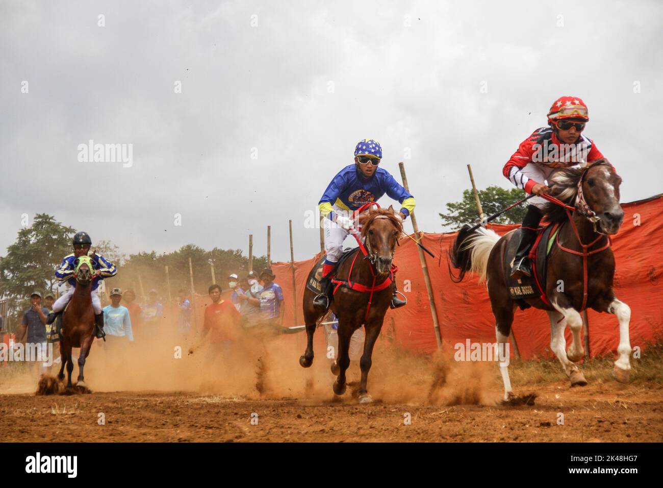 Tanjungsari, West Java, Indonesia. 1st Oct, 2022. Jockeys competing ...