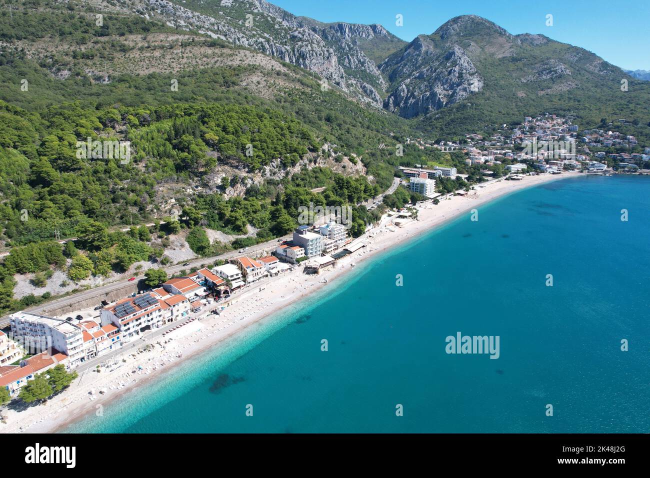 Sutomore, Montenegro. As seen from Drone Stock Photo - Alamy
