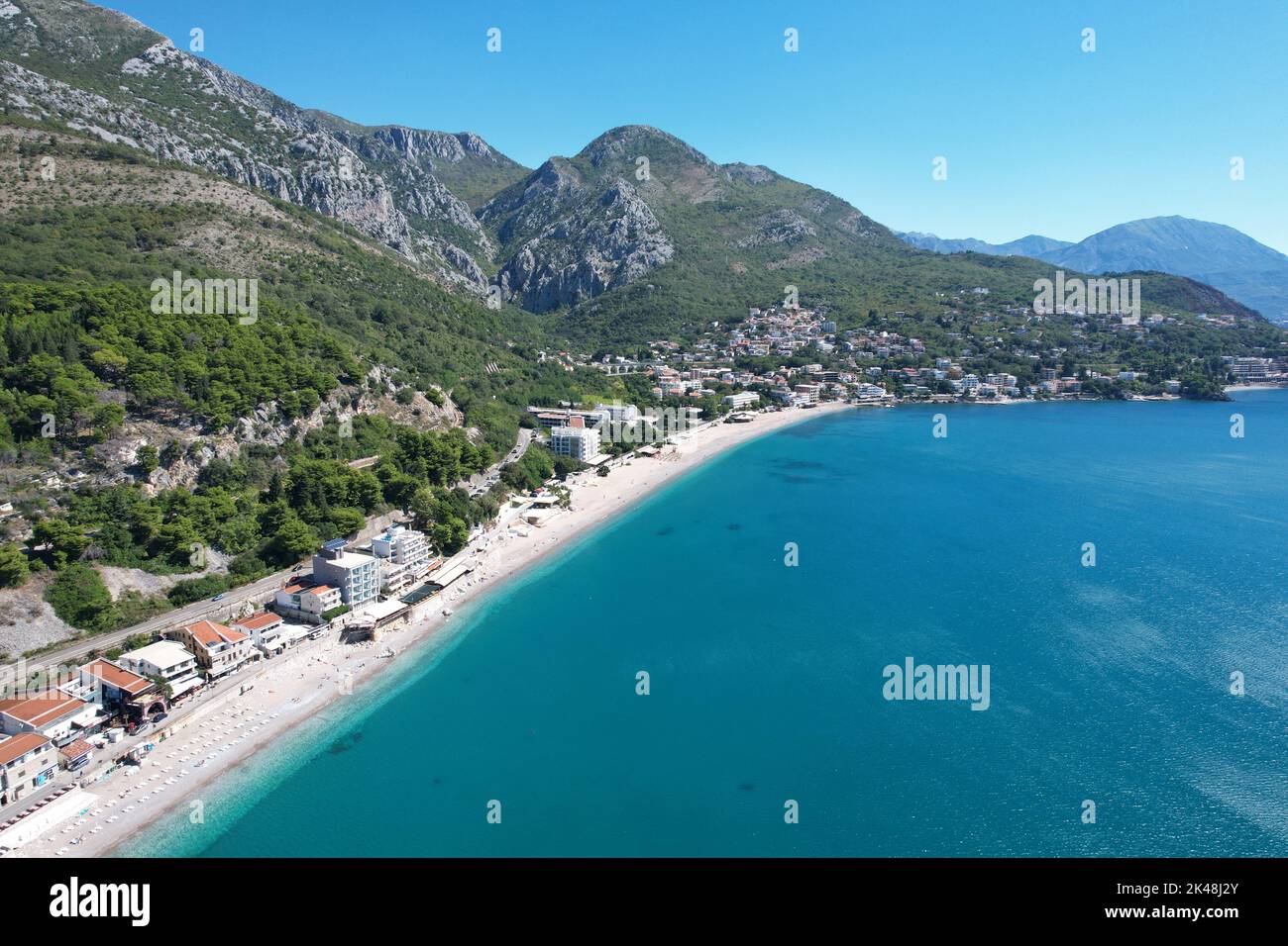 Sutomore, Montenegro. As seen from Drone Stock Photo - Alamy