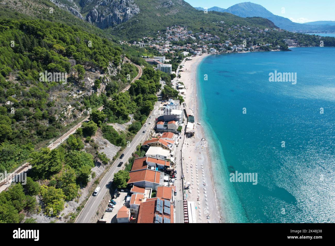 Sutomore, Montenegro. As seen from Drone Stock Photo - Alamy