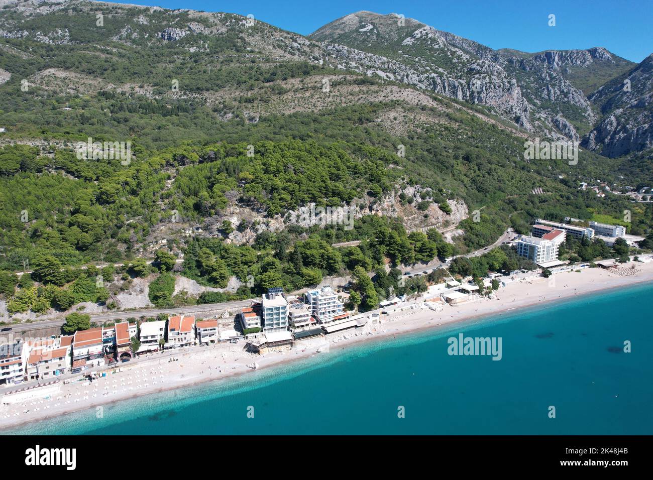 Sutomore, Montenegro. As seen from Drone Stock Photo - Alamy