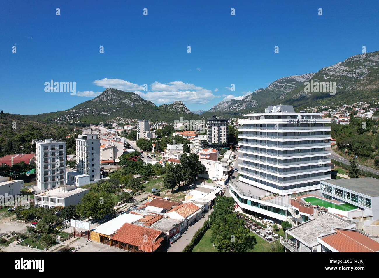 Sutomore, Montenegro. As seen from Drone Stock Photo - Alamy