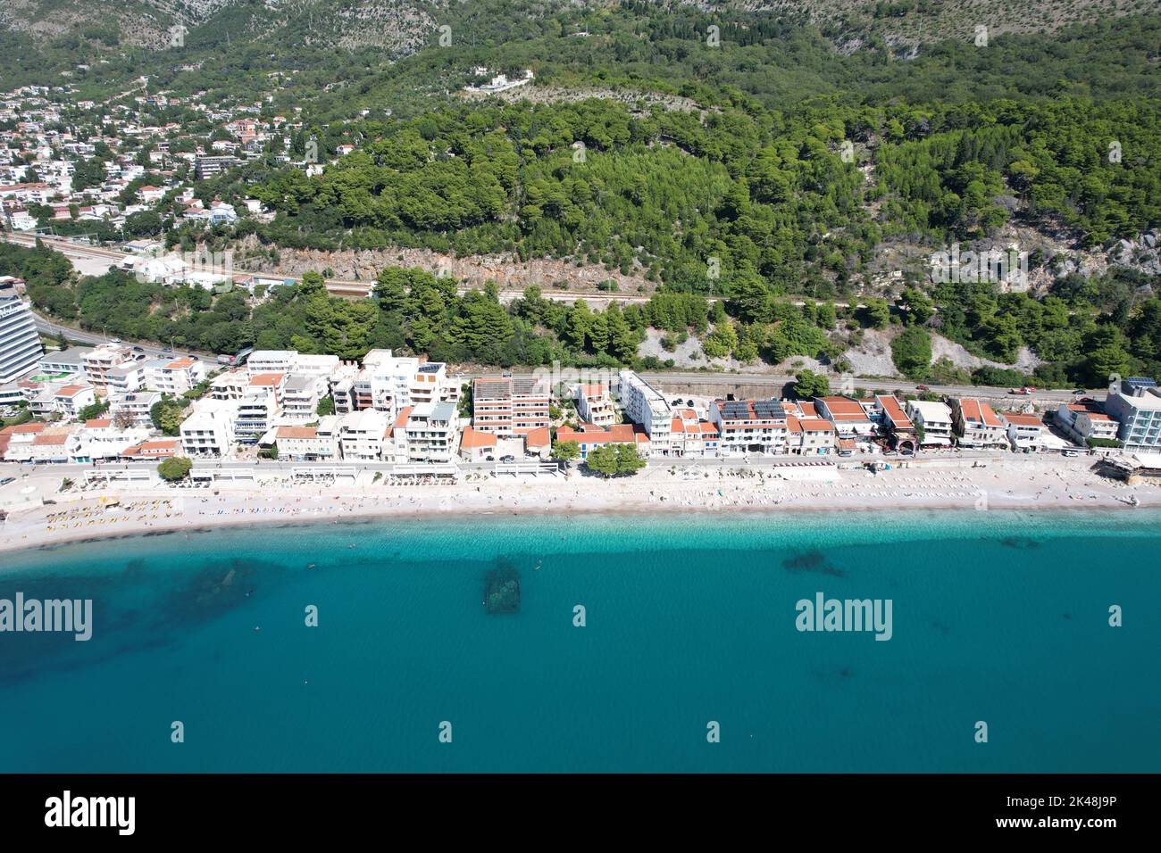 Sutomore, Montenegro. See from Drone Stock Photo - Alamy
