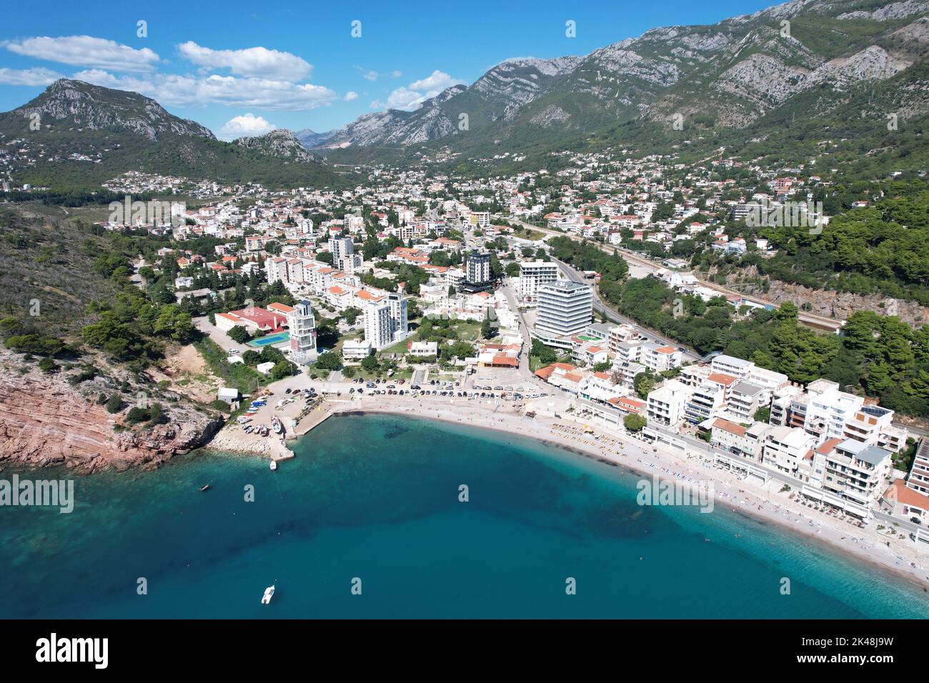 Sutomore, Montenegro. See from Drone Stock Photo - Alamy