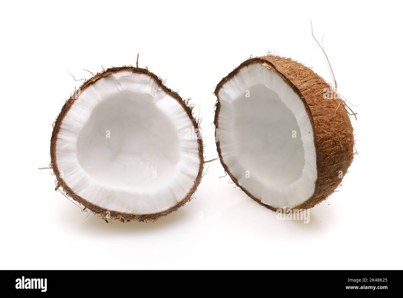 Coconut isolated. Coconut half on white background. Element of food ...