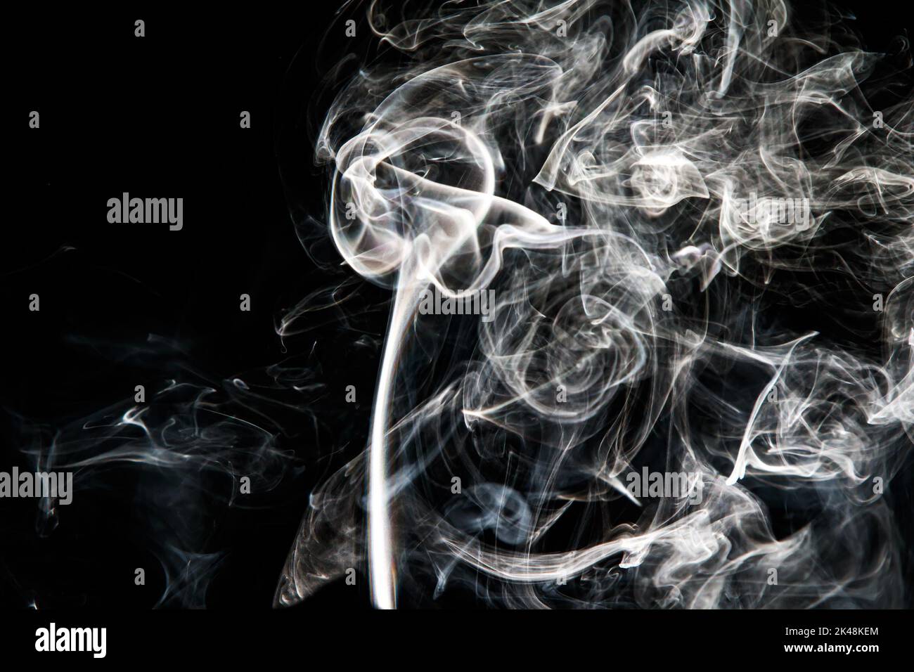 Smoke effect texture. Isolated background. Black and dark backdrop ...