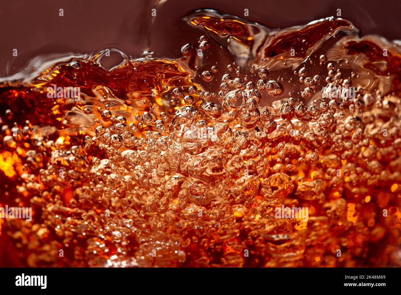 Texture of cooling summer's drink with bubbles. Macro shot Stock Photo ...