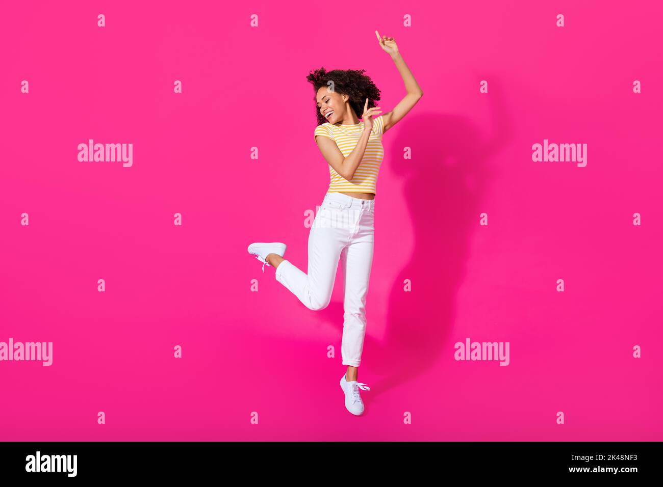 Ful size photo of lovely young lady dance bachelorette party dressed ...