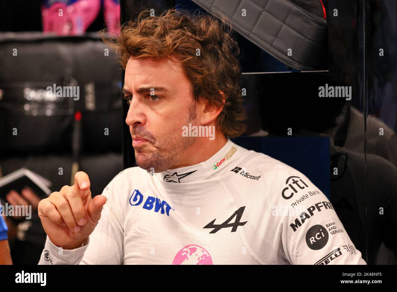 Fernando Alonso (ESP) Alpine F1 Team. 01.10.2022. Formula 1 World ...