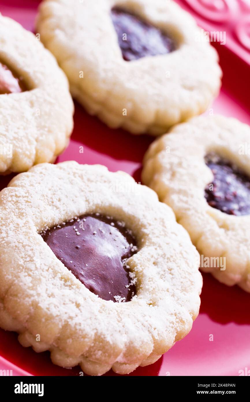 Linzer Torte Cookies Stock Photo - Alamy