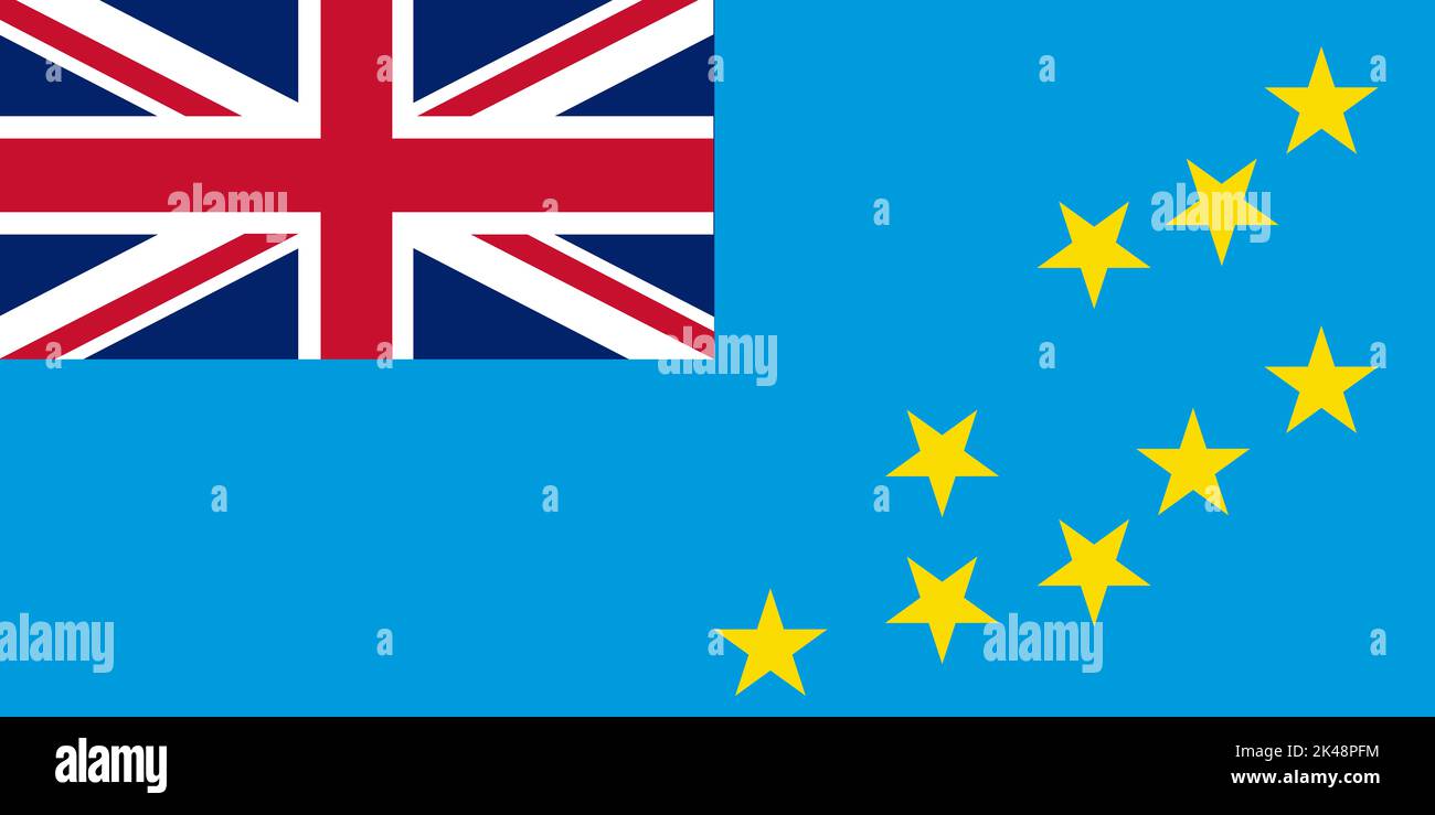 Flag Of The Tuvalu Islands in the west Pacific Ocean Stock Photo - Alamy
